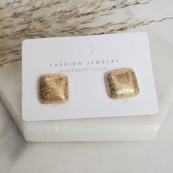 Jewelry | 5 For 25 Gold Color Square Shape Stud Earrings | Poshmark